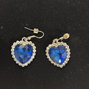 Jewelry | Titanic Elegant Blue Heart Earrings | Poshmark